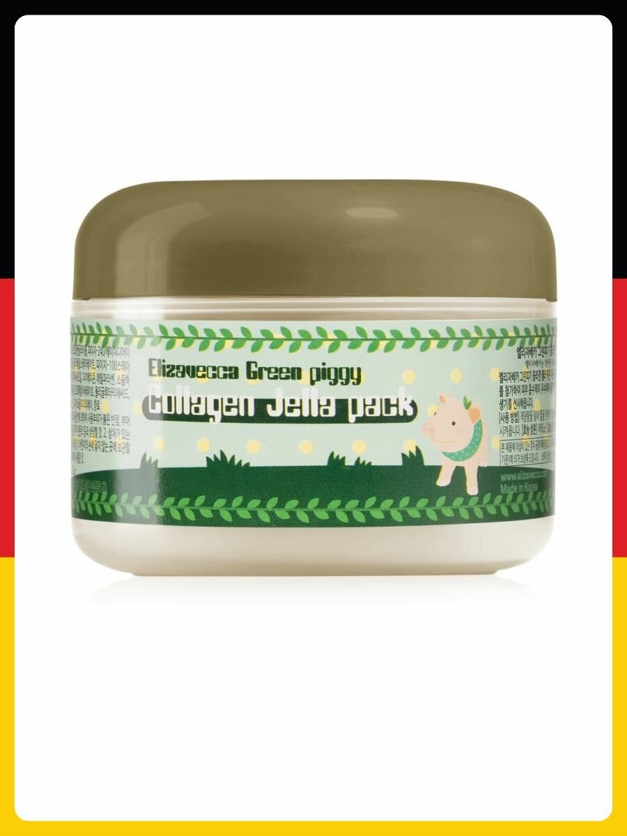 Маска косметическая Elizavecca Green Piggy Collagen Jella Pack Firming Collagen Mask for Intensive Skin Renewal and Firming, 100 мл