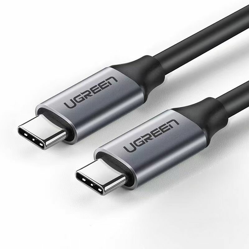 Кабель Ugreen USB C, в алюминиевом корпусе с оплеткой, черный, 2 м (70429)