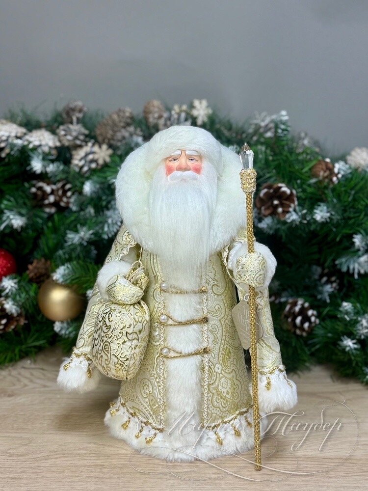 АртМороз Дед мороз русский 33см, новогодняя игрушка под ёлку, авторская кукла ручной работы