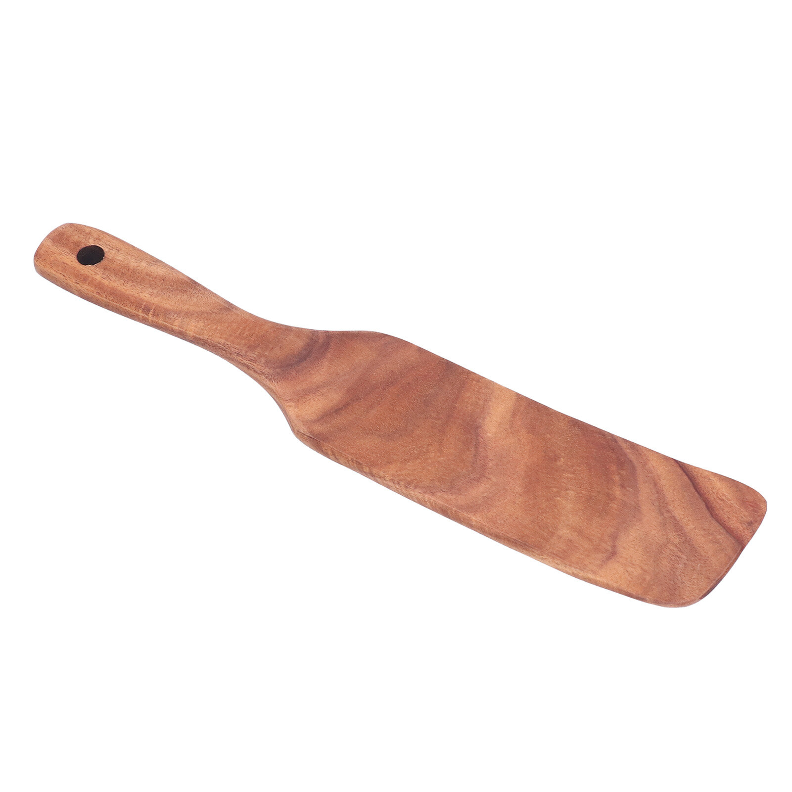Лопатка из тикового дерева, деревянная лопатка для стейка, пиццы, приготовления салата, лопатка для жарки для деловых подарков, домашняя кухня, средняя лопатка 11,4x2,2 дюйма
