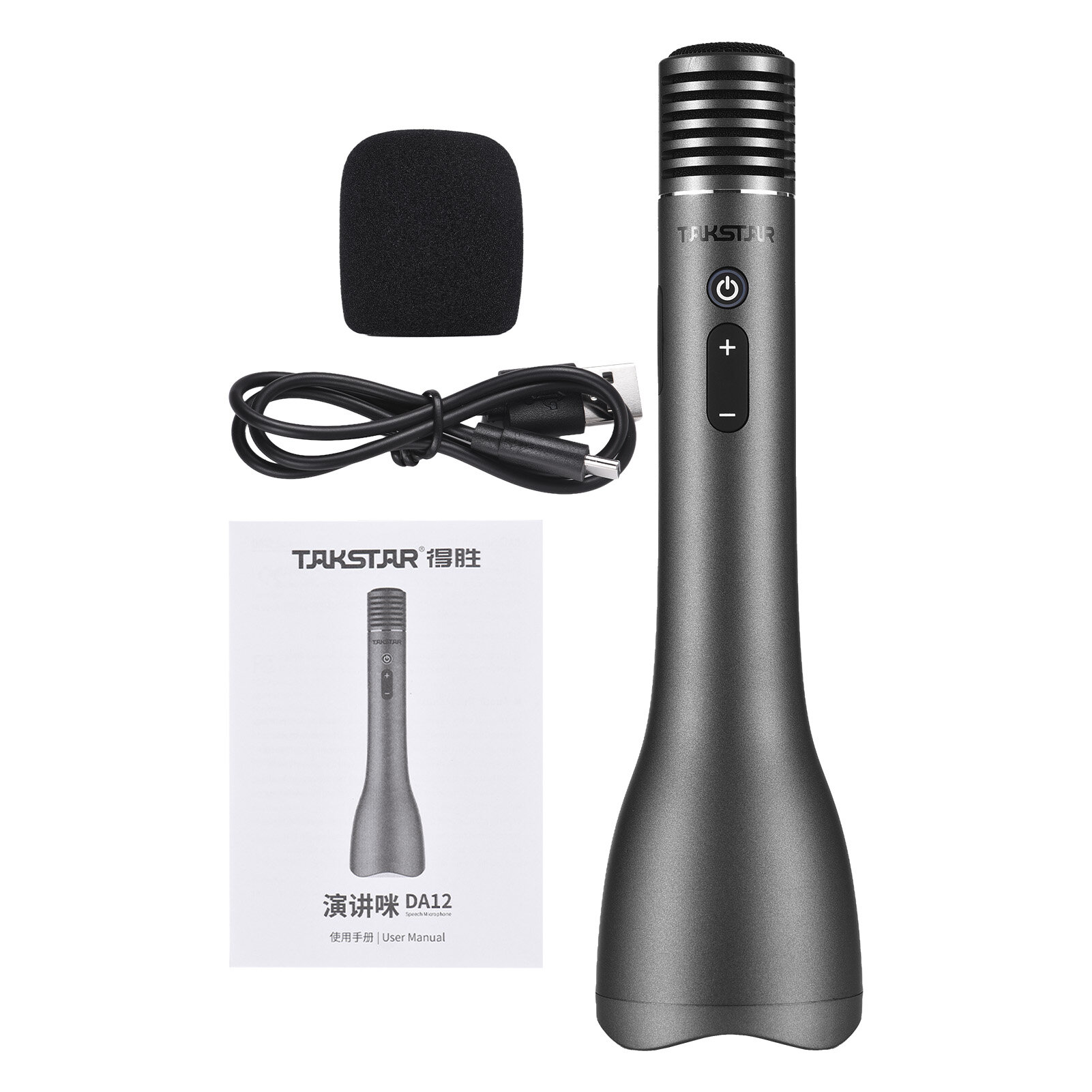 Беспроводной микрофон TAKSTAR 3 в 1 с усилителем и динамиком BT, портативный ручной микрофон с функцией подавления шума, перезаряжаемый, 5-ступенчатая регулировка громкости для групповых караоке-встреч, выступлений учителей на открытом воздухе и вечеринок