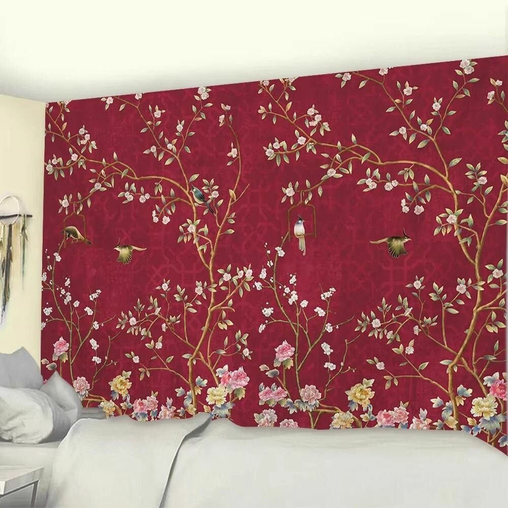 Гобелен с цветочным узором для домашнего декора