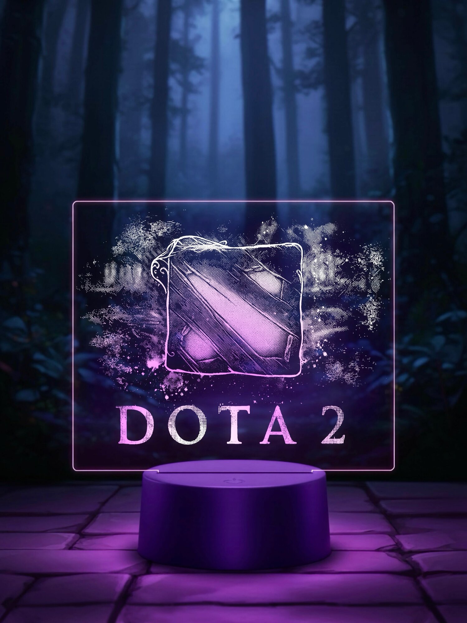 Ночник Дота 2 - Dota 2. Подарок геймеру — декор для игровой комнаты с символикой популярных игр, узнаваемыми персонажами и атмосферой киберспорта.
