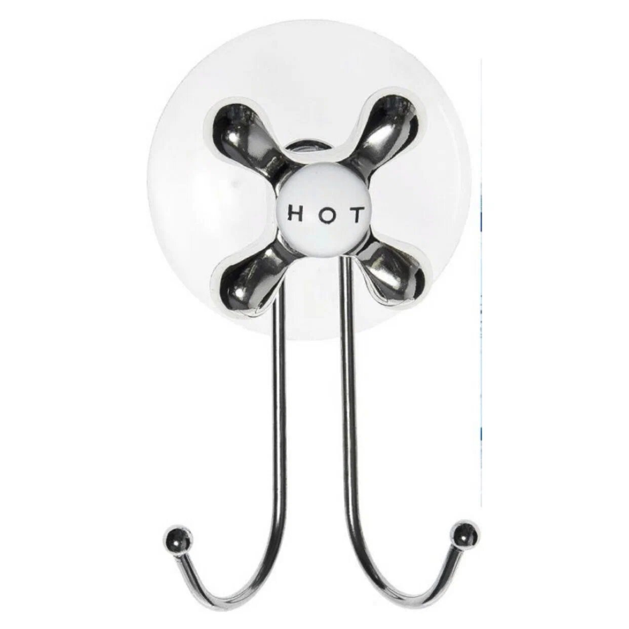 !09 Крючок двойной "Кран", на присоске, 10 х 6,5 х 3 см /