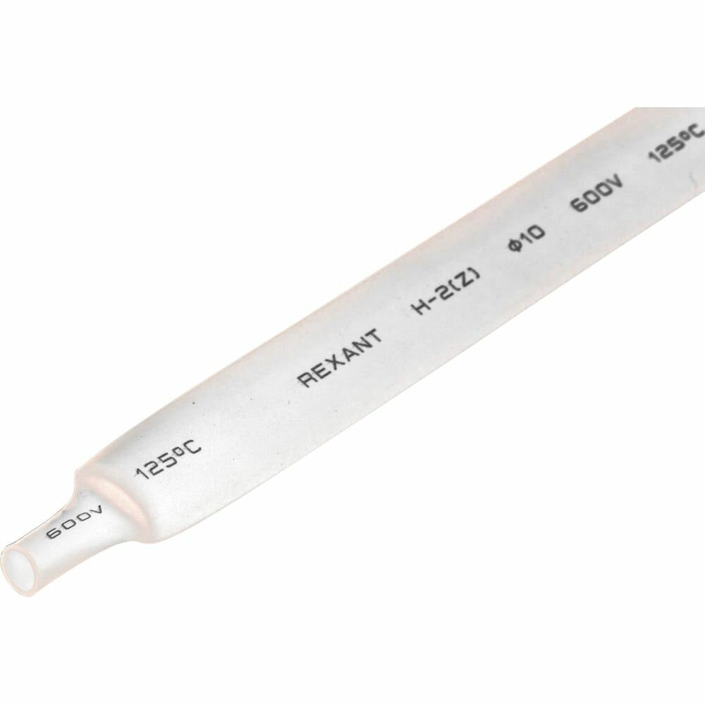 Трубка термоусадочная ТУТ нг 10.0/5.0 бел. 1м REXANT 21-0001