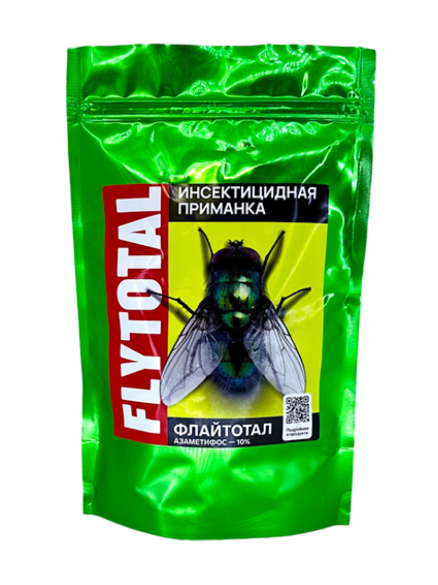 Профессиональная инсектицидная приманка FLYTOTAL средство от мух 500 г