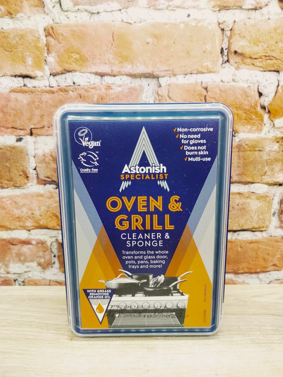 Astonish Oven & Grill Cleaner & Sponge Паста чистящая для грилей, плит, посуды и кухонных поверхностей с губкой 250 гр