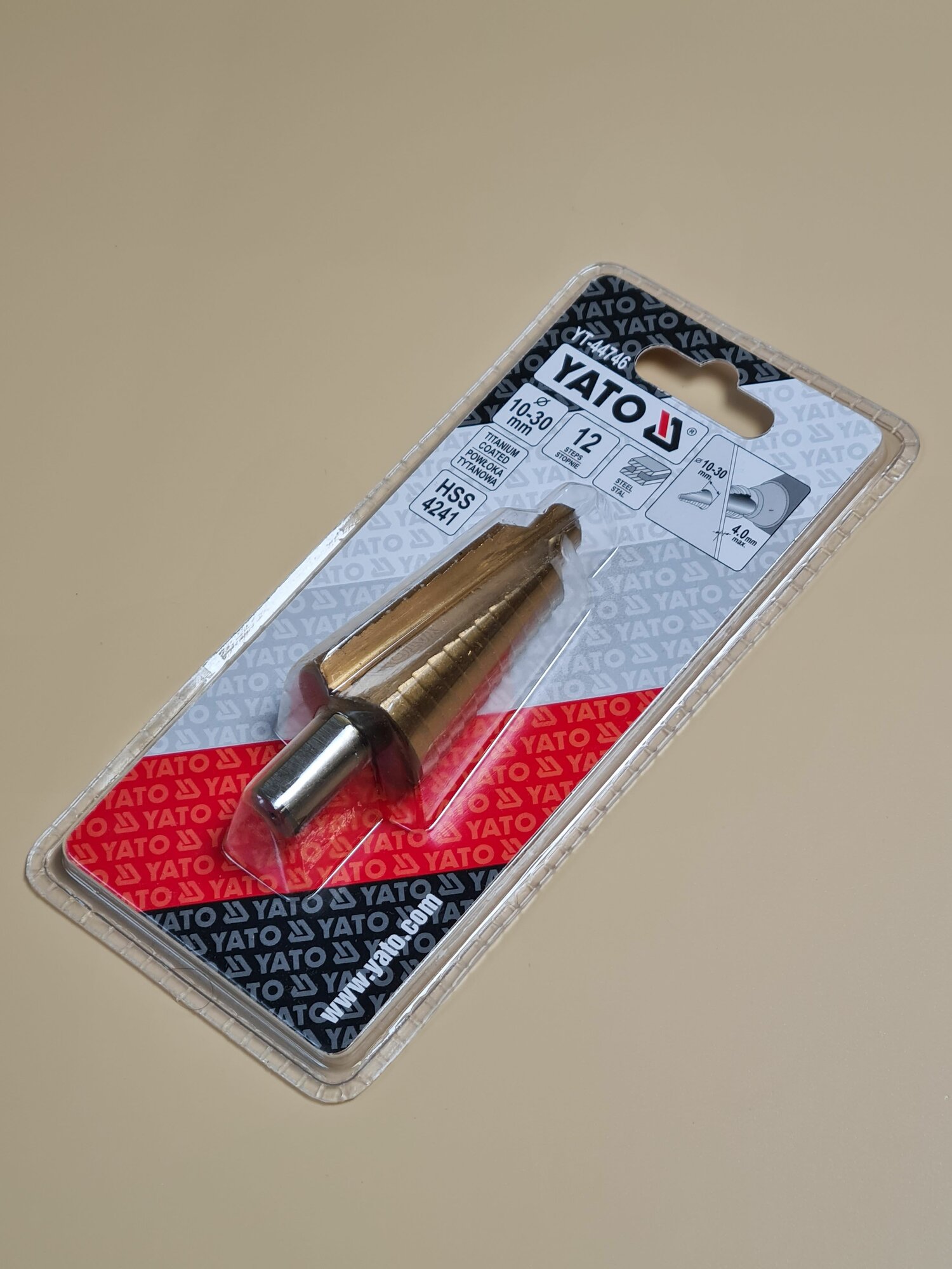 Сверло ступенчатое 10-30 мм YATO YT-44746