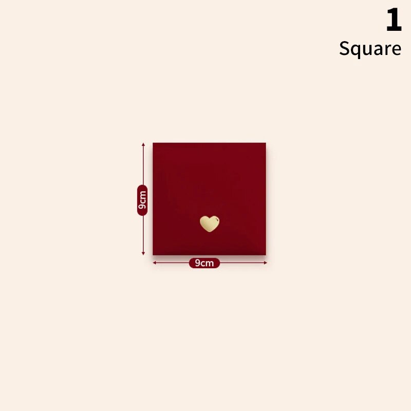 Китайские красные конверты для подарков 6 шт. Square 1-6pcs