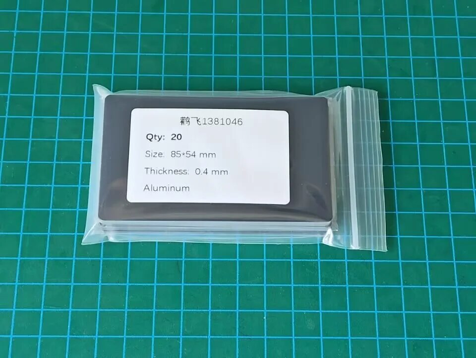 Толщина 0,4 мм глянцевая отделка черный металлический алюминиевый визиток для лазерной гравировки