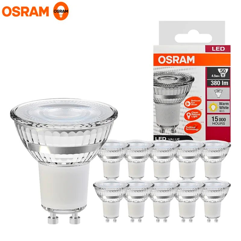 OSRAM LED Value PAR16 теплый белый 36 Degree, 10 шт.