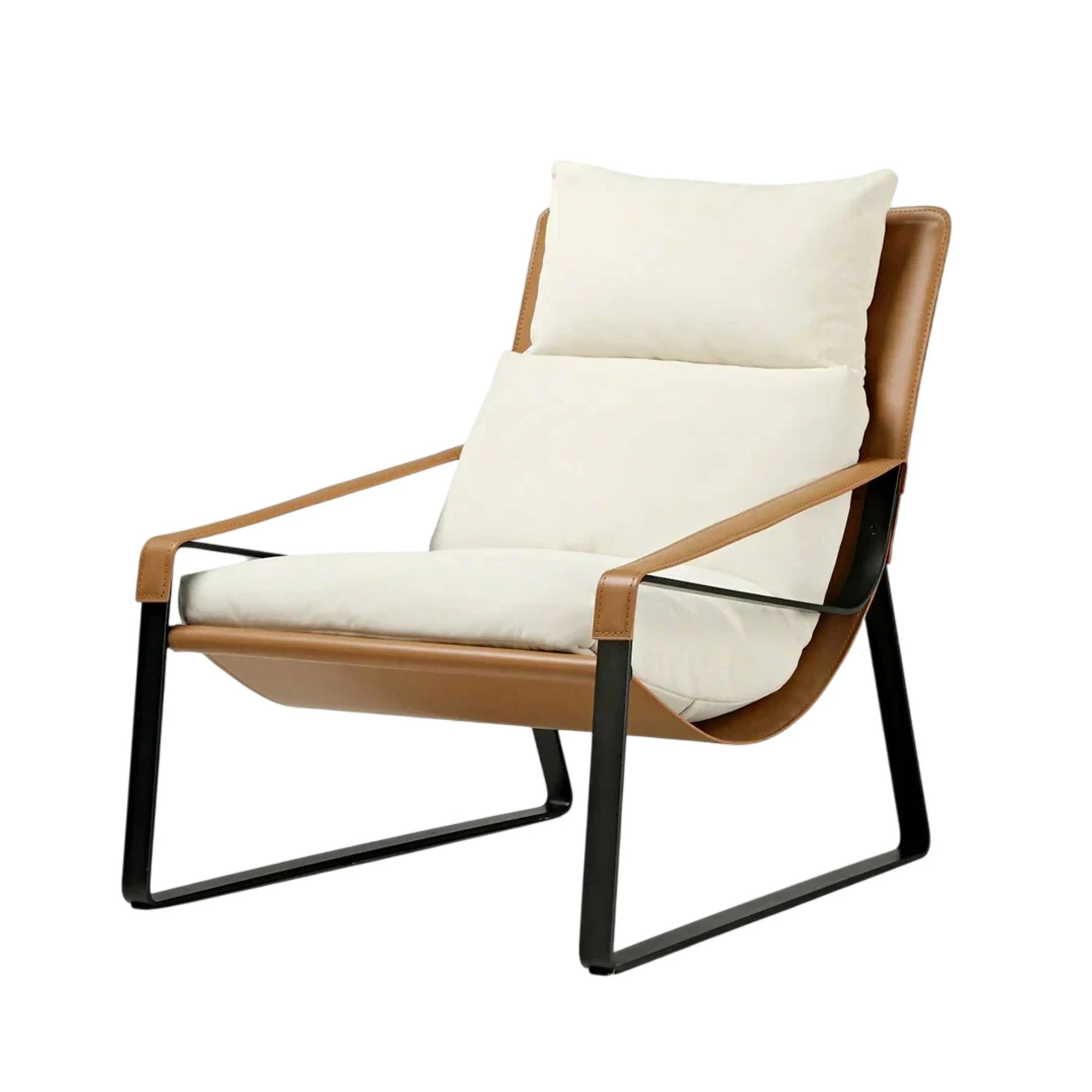 Кресло EUREKA ERK-LC03-DBW Коричневое Белое