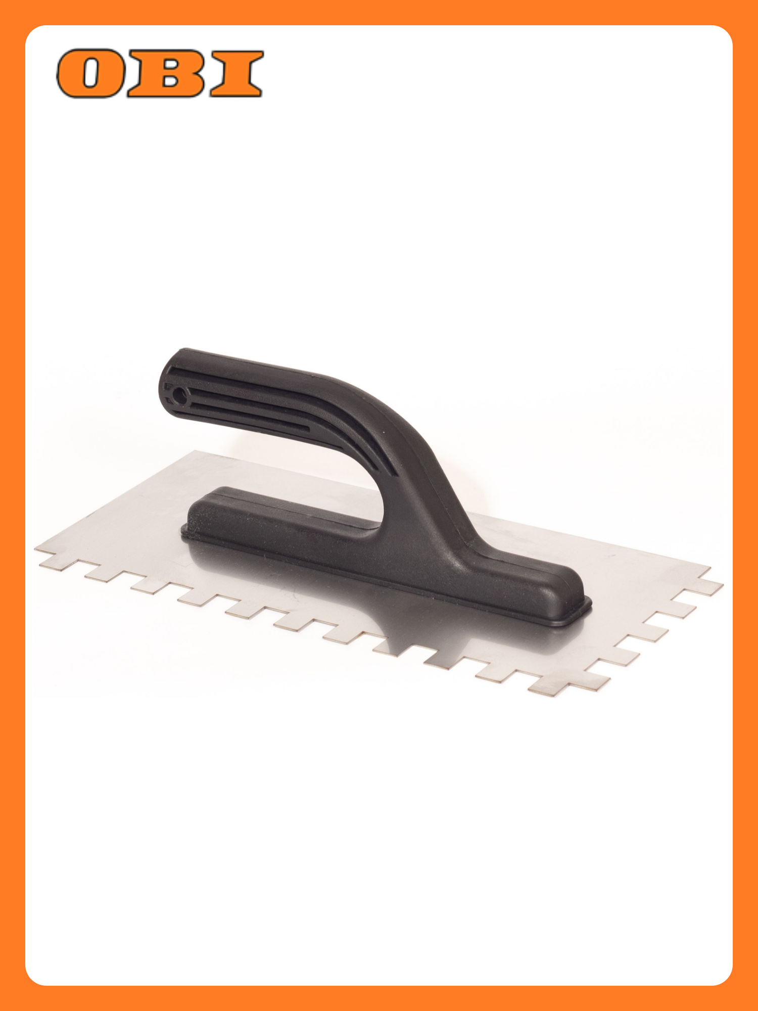 Гладилка Intek, нержавеющая сталь, зубчатая, с пластиковой ручкой