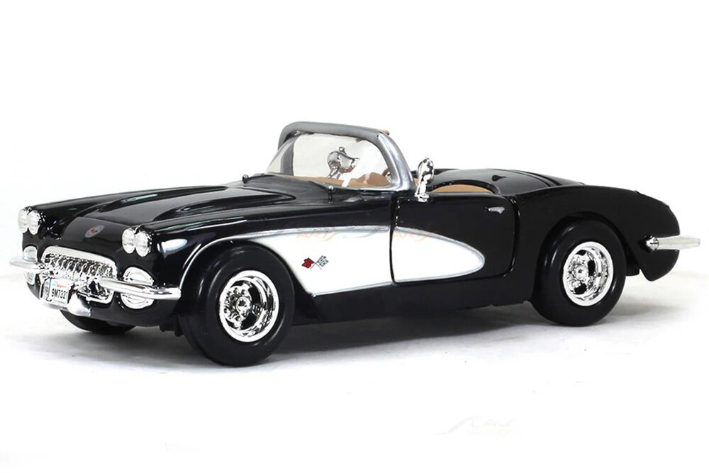 Модель коллекционная MOTOR MAX Chevrolet corvette cabriolet 1959 black / шевроле корвет черный