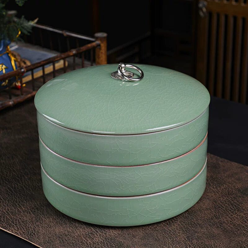 Geyao чайная банка керамическая большая банка для чая с крышкой белый чай Пуэр чайный торт банка упаковка для чая