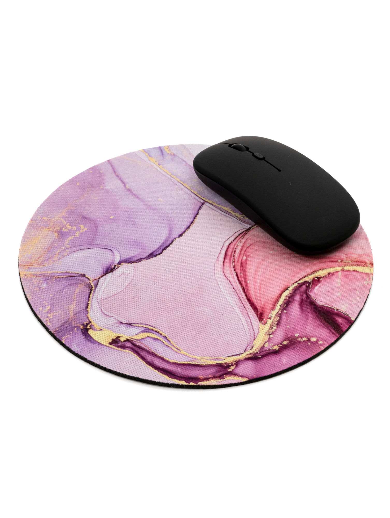 Коврик для компьютерной мышки круглый 20 см, розовый