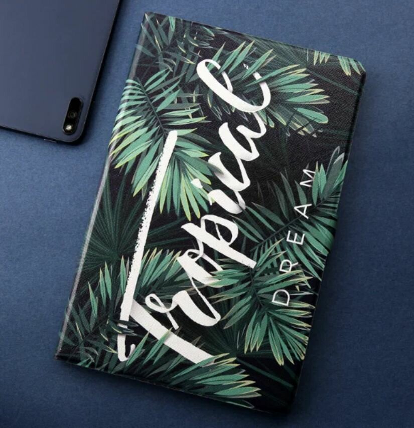 Детский чехол Чехол. ру для Huawei MatePad Pro 12.6 (2021) WGR-W09 с рисунком тематика Тропики кожаный