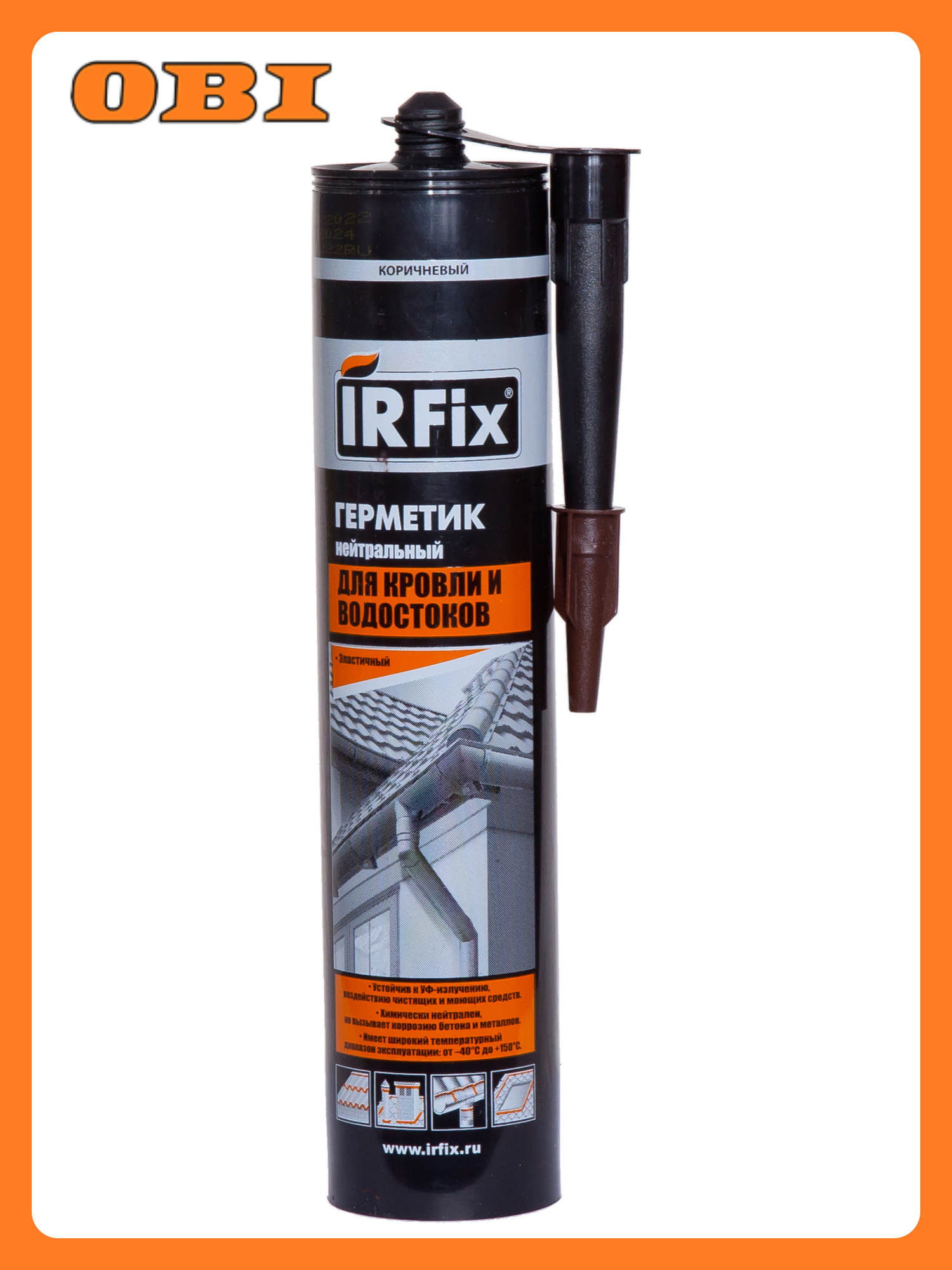 Герметик для кровли и водостоков нейтральный IRFIX 310 мл бесцветный