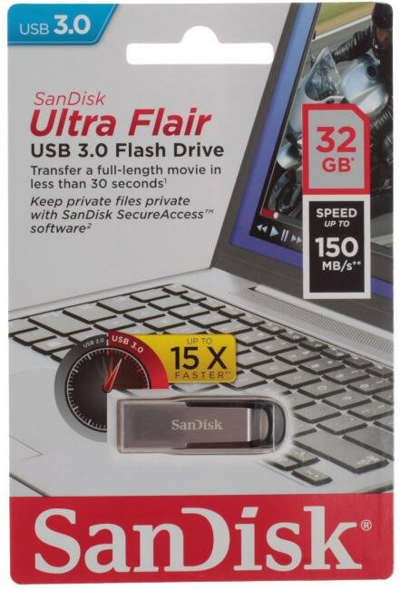 Sandisk Ultra Flair SDCZ73-032G-G46 32 Гб Black