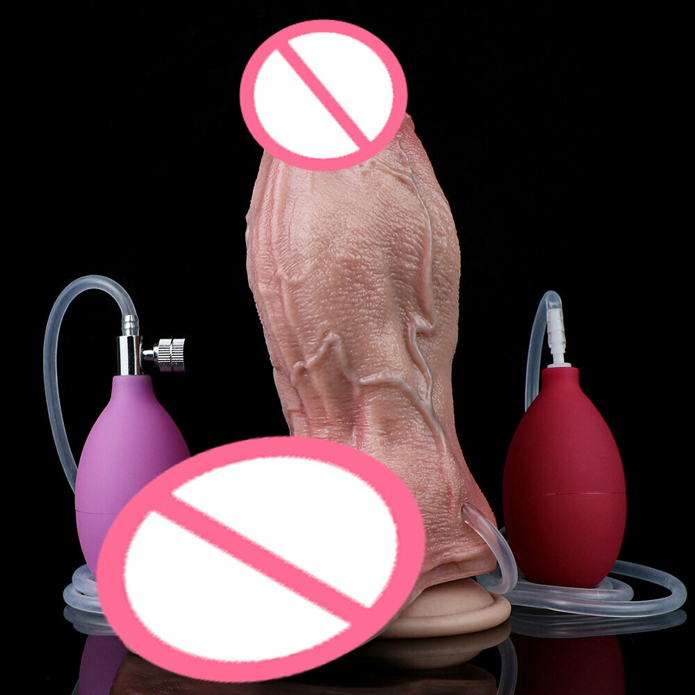 ORALSX5012 надувной струйный пенис псевдо-пенис женский расширяющей инь клизмы мастурбация принт мужской анальный