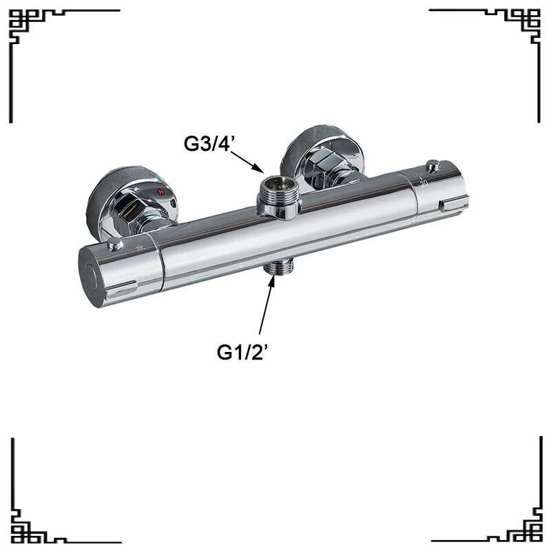 Эксклюзивный латунный термостатический клапан для настенного монтажа, предназначенный для оснащения смесителей ванной комнаты и ванн