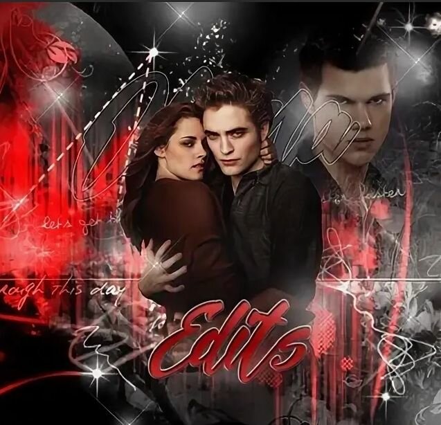 Алмазная картина "фильм Сумерки. Сага" 5D круглый бриллиант 40х50 см.