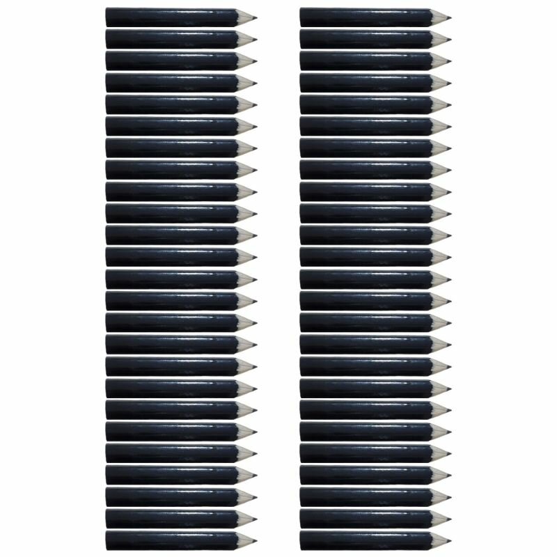 50 шт, мини-ручки диаметром 6 см, деревянные шестигранные короткие карандаши