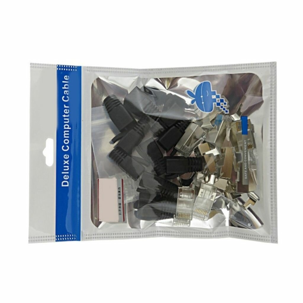 10 комплектов, сетевой порт RJ45 Гбит/с, разъем 8P8C CAT7-черный