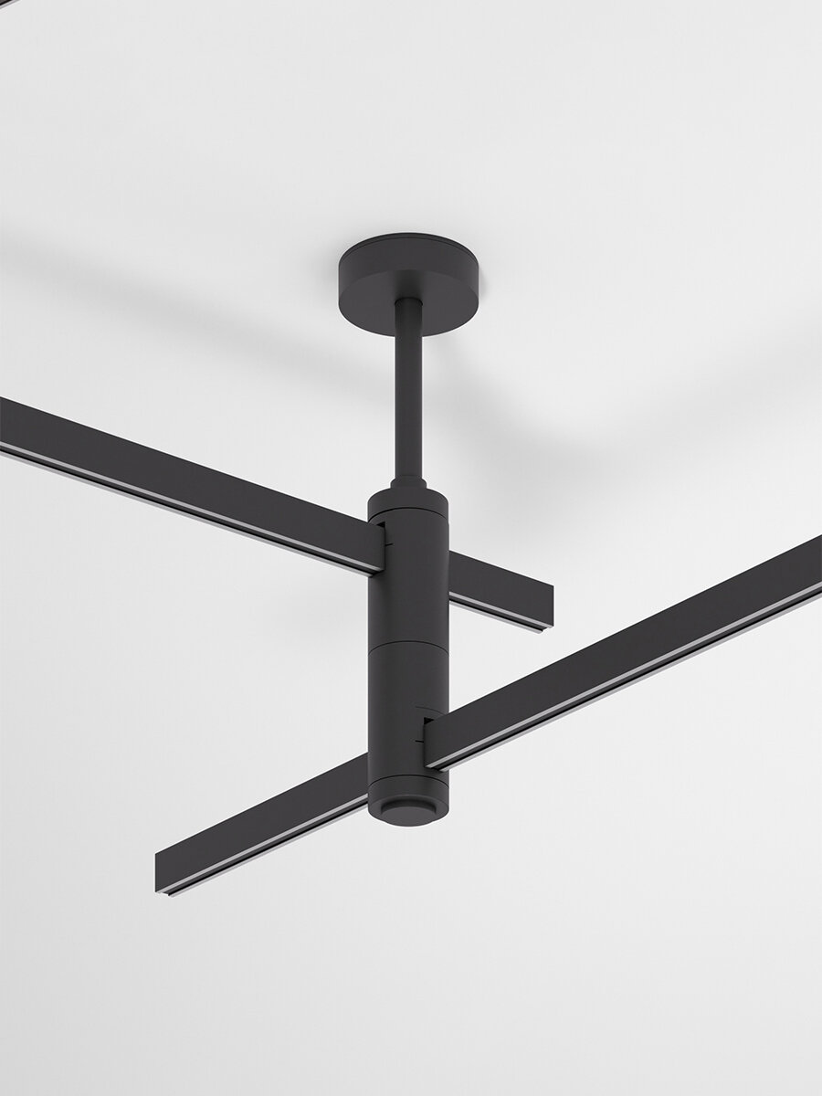 Стойка двойная декоративная Elektrostandard Esthetic Magnetic SMALL 85144/00, цвет черный, 184 мм.