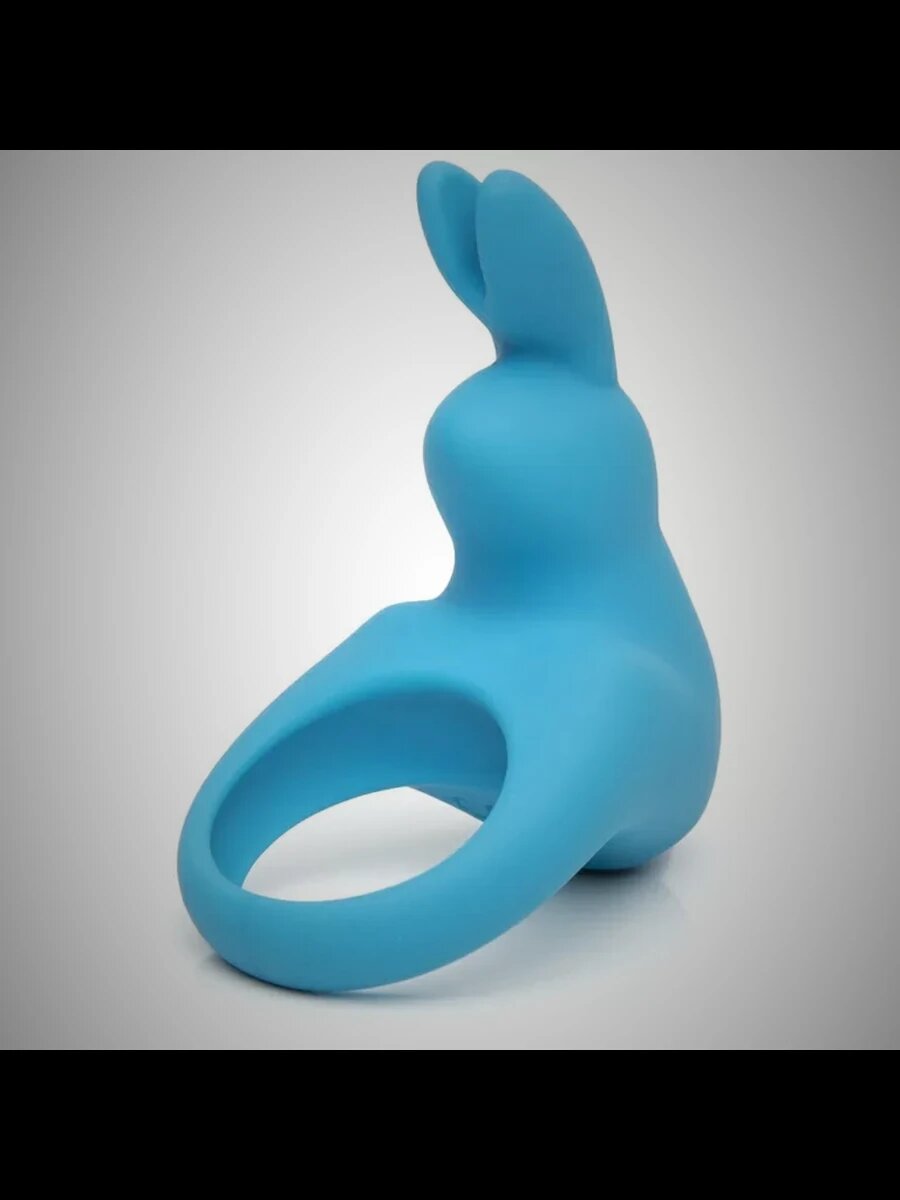 HAPPY RABBIT Cock ring, Виброкольцо синее