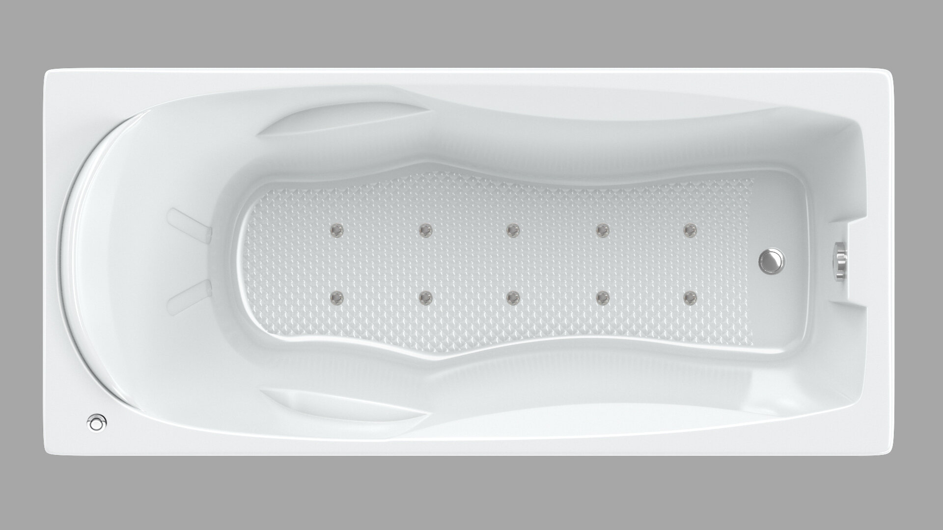 Ванна ALTBACH серия BACH Исланд 180х80 аэромассажная на каркасе акриловая