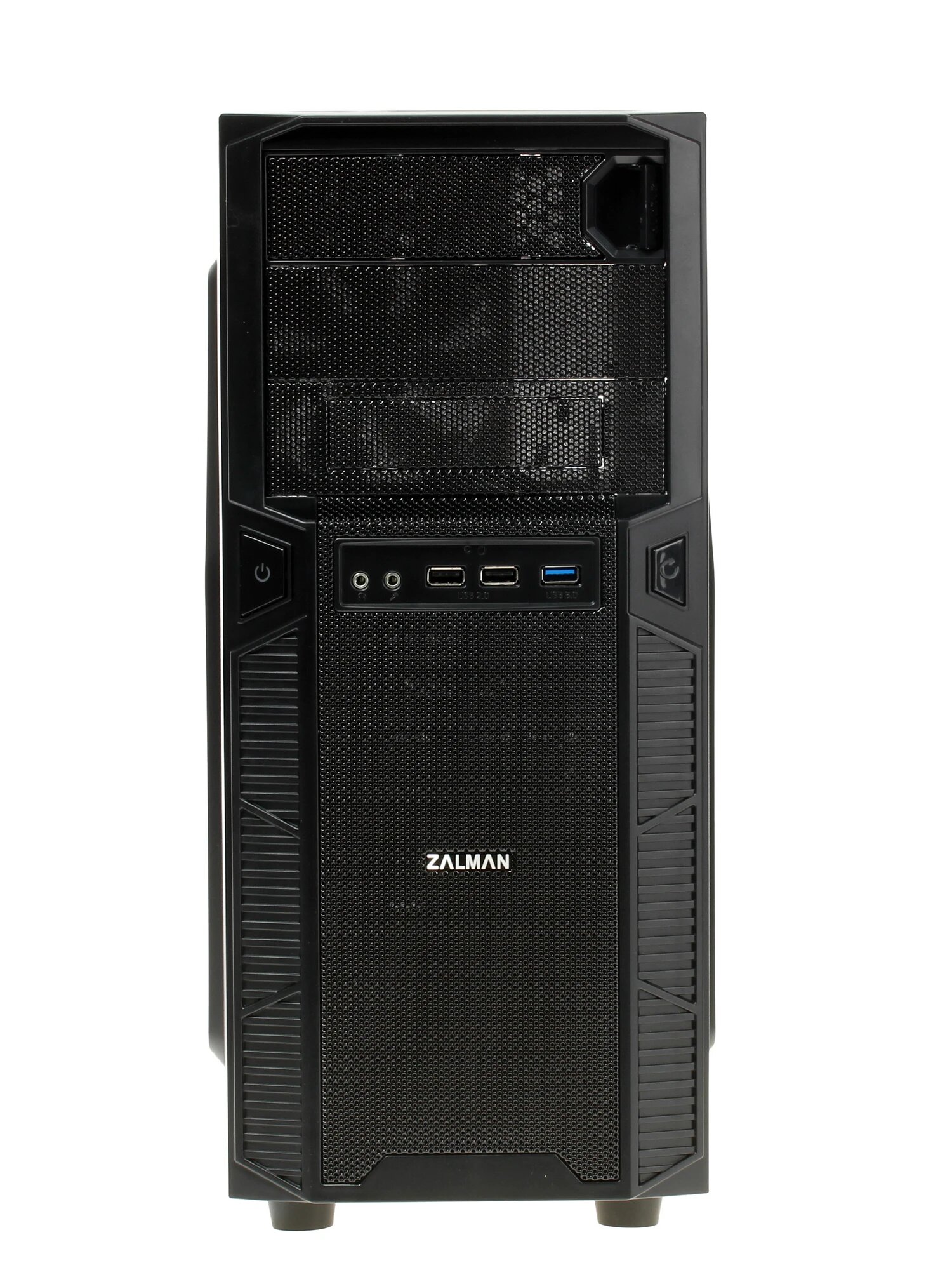 Корпус Midi-Tower Zalman Z1 Black, отсеки 3.5"/5.25", ATX, без БП, черный