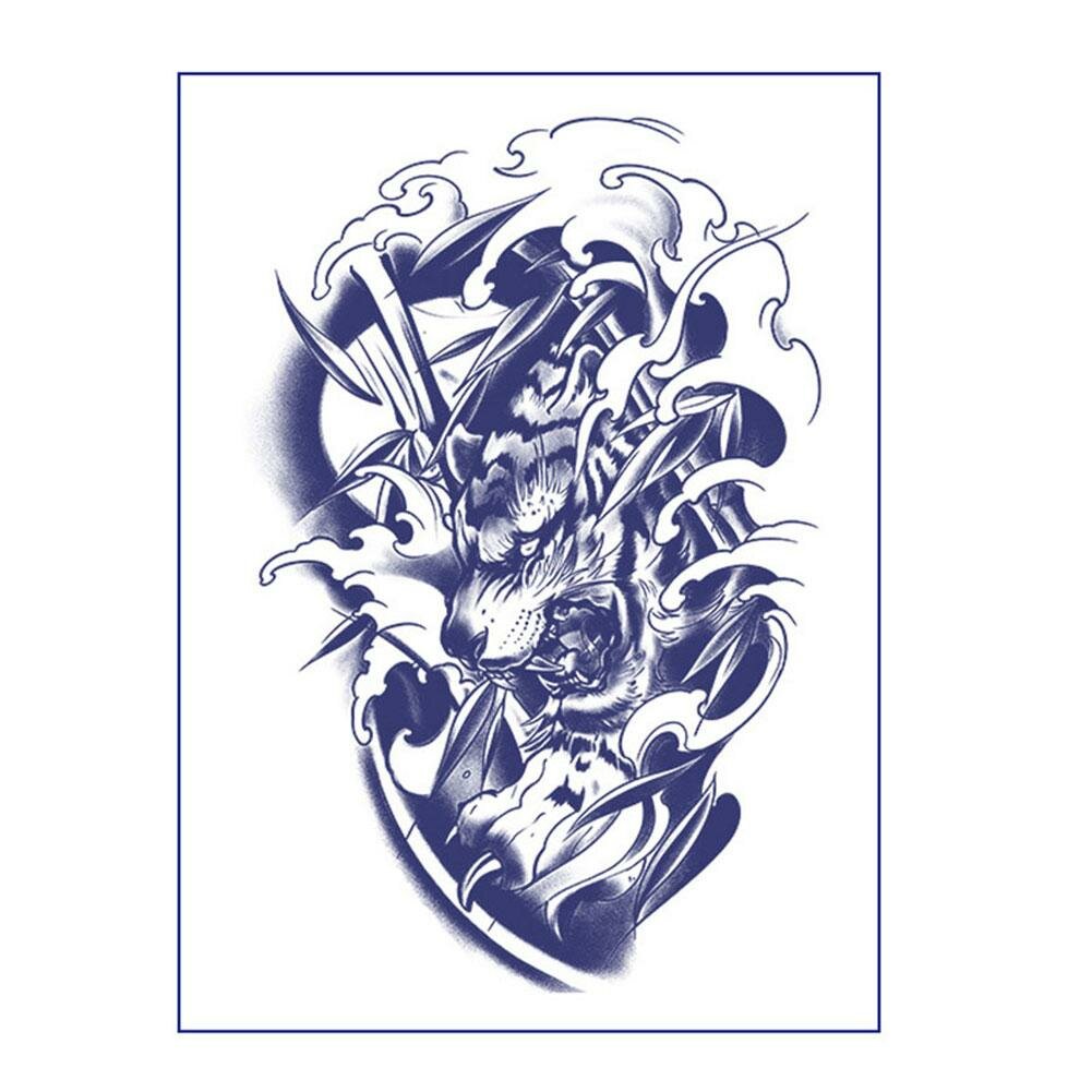 Наклейка-татуировка на руку с изображением рыбы-кои в виде сакуры, полуперманентная, водостойкая