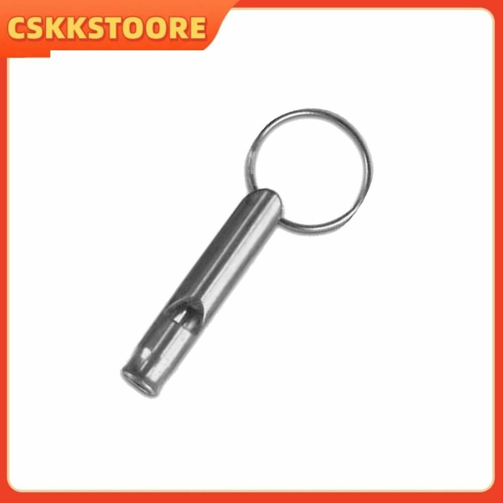 Аварийный свисток с брелком из алюминиевого сплава, громкий, для кемпинга, пешего туризма, охоты, серебристый