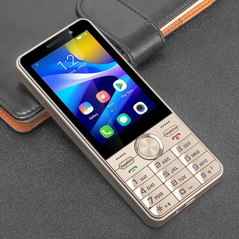 Смартфон кнопочный 4G , GPS и видеозвонками Андроид Долгий срок батареи