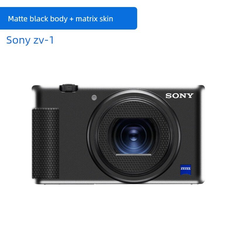 Наклейка для камеры Sony ZV-1 с матовым черным узором, 3M клей, устойчива к царапинам, полная защита для съемки влогов