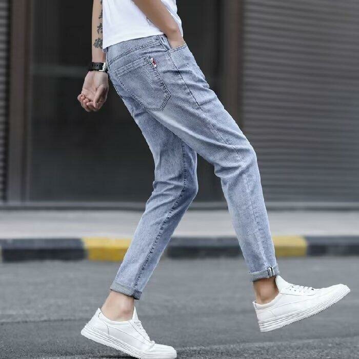 MON Мужские Джинсы Весна Потертые Премиум Слим Деним, Размер_31