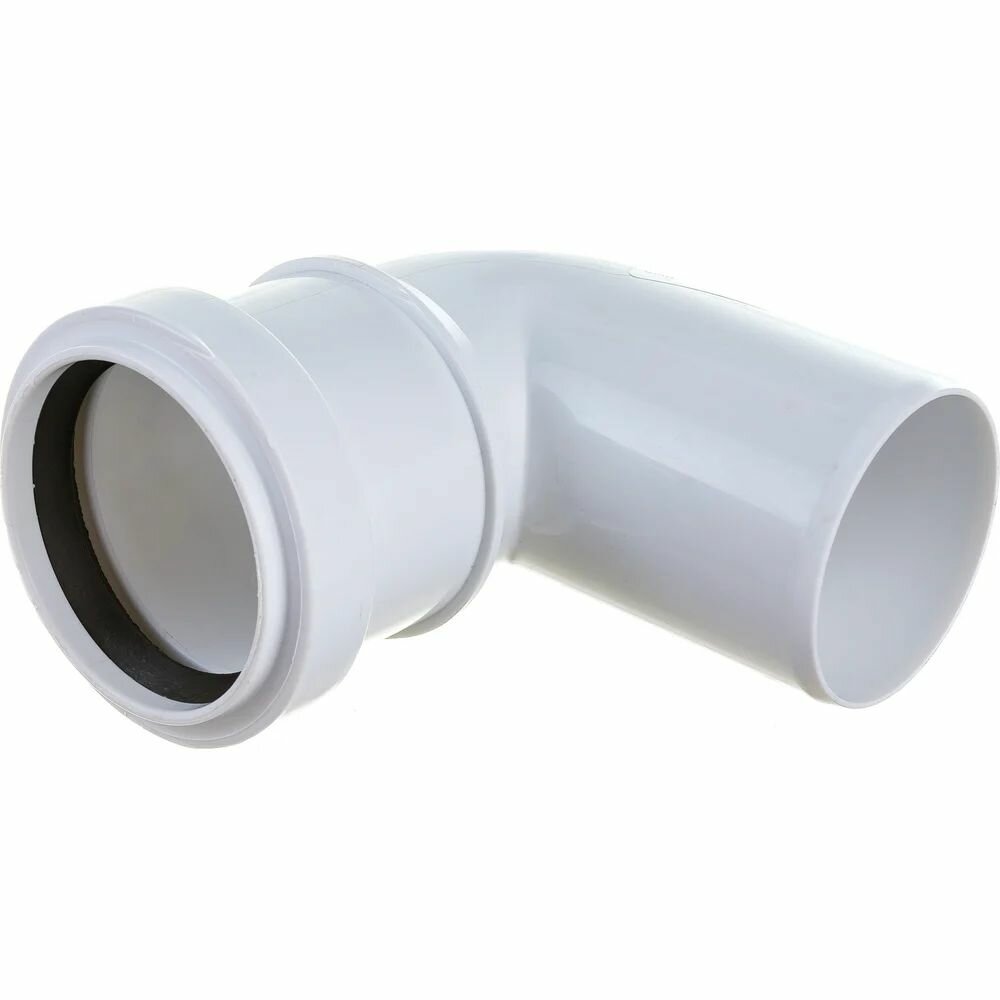 Отвод для бесшумной канализации ПОЛИТЭК из ПП, диаметр 50х87.5 градусов 100005087