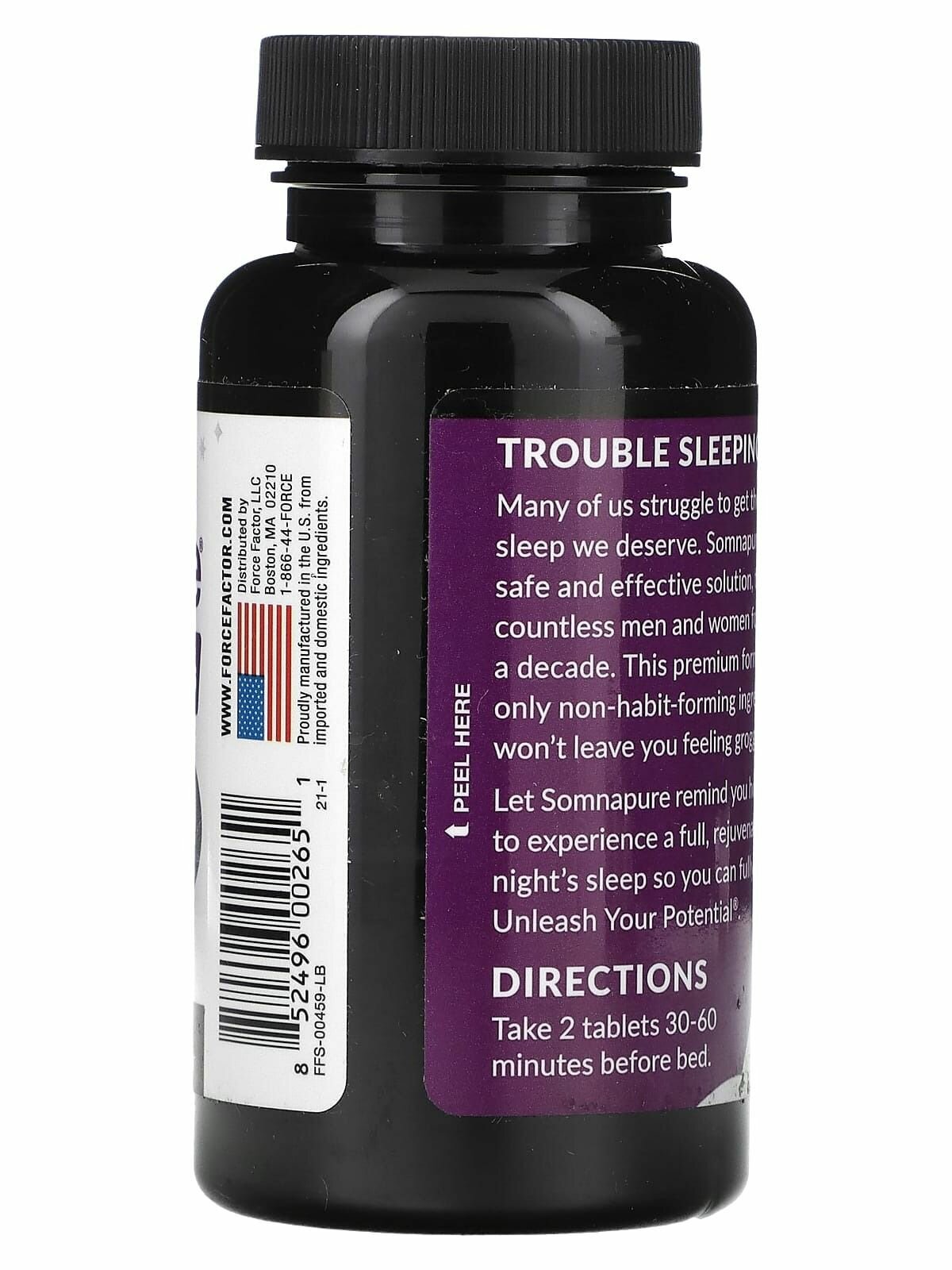 Натурально средство для сна, 60 таблеток, Force Factor
