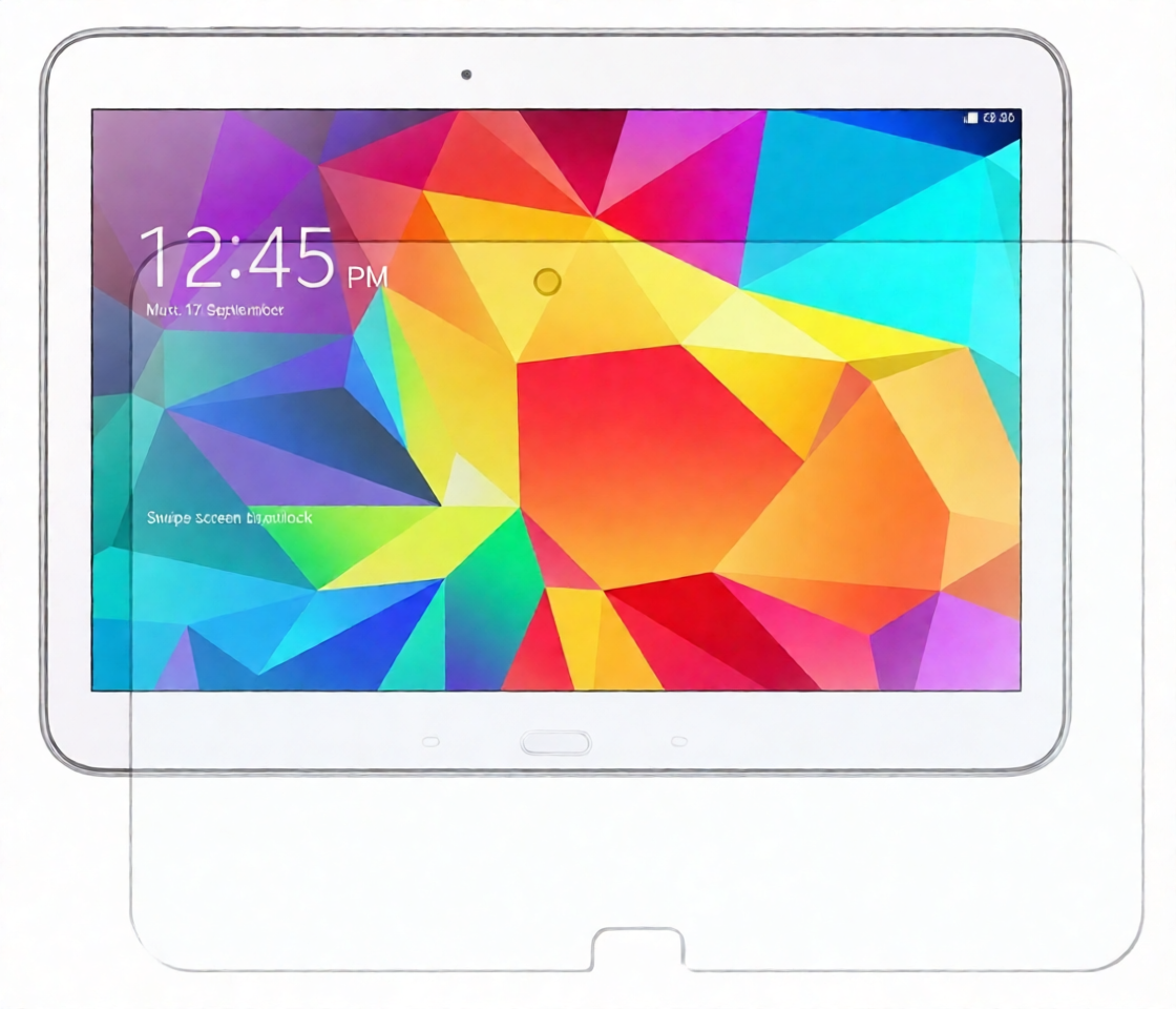 Защитная пленка MyPads для планшета Samsung Galaxy Tab 4 10.1 SM-T530/T531/T535 глянцевая