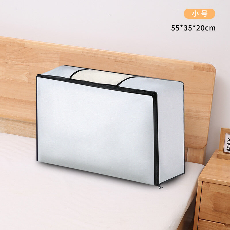 Оксфордская ткань трехмерная сумка для хранения одежды Серебристо-серая трубой 55*35*20cm