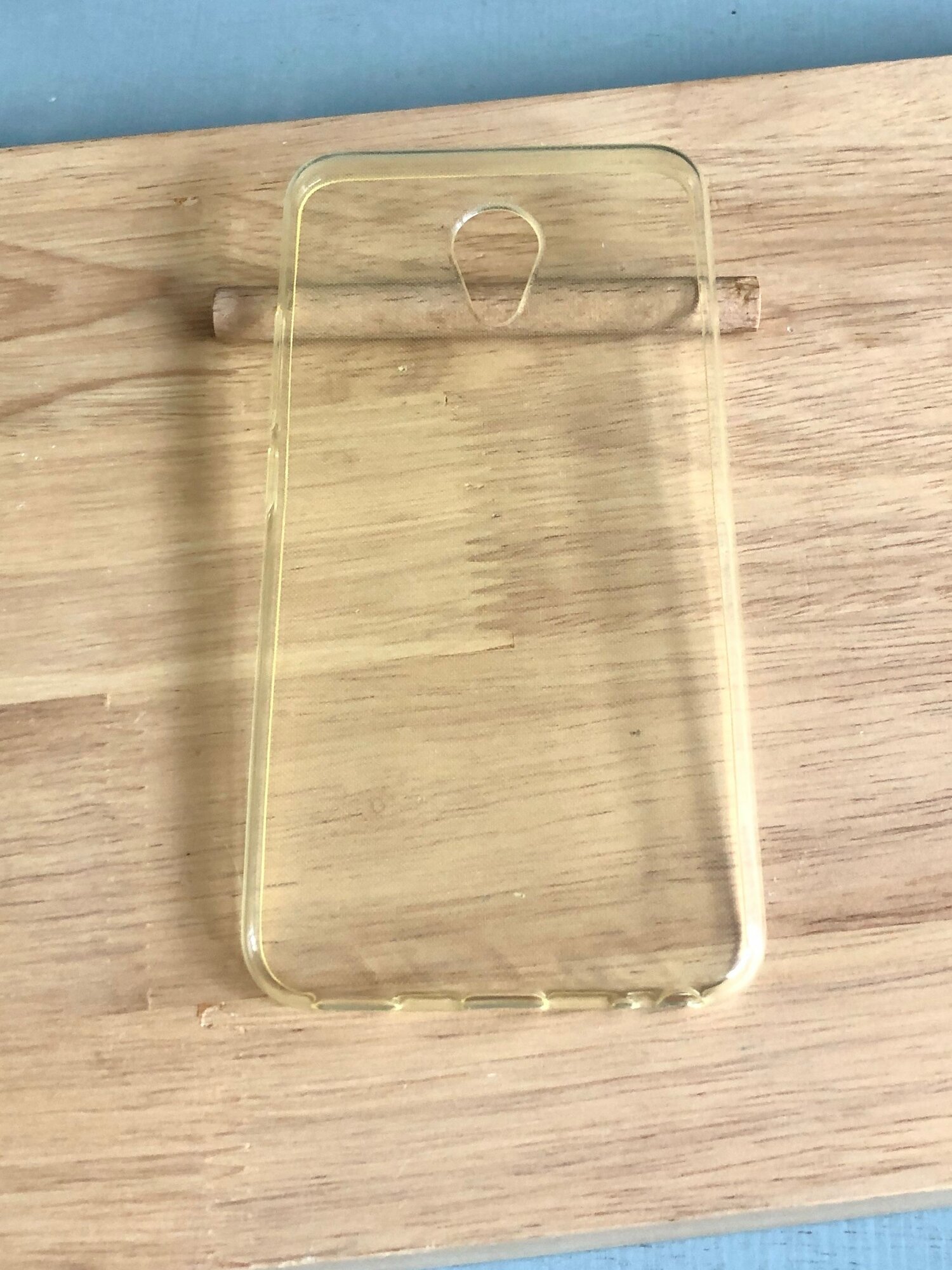 Чехол для MEIZU M5 (M611H) / чехол на мейзу М5, прозрачно-золотой плотный