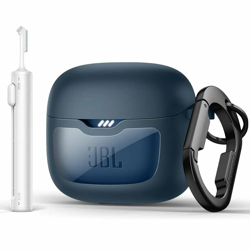 Чехол SURITCH для JBL Tune Flex 2 и JBL Tune Flex, с карабином инструмент чистки, синий