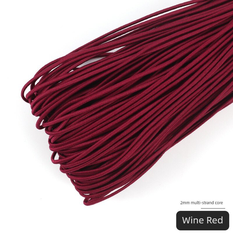 2 мм красочная эластичная круглая эластичная лента повязка на голову резинка DIY аксессуары для одежды тонкая резиновая