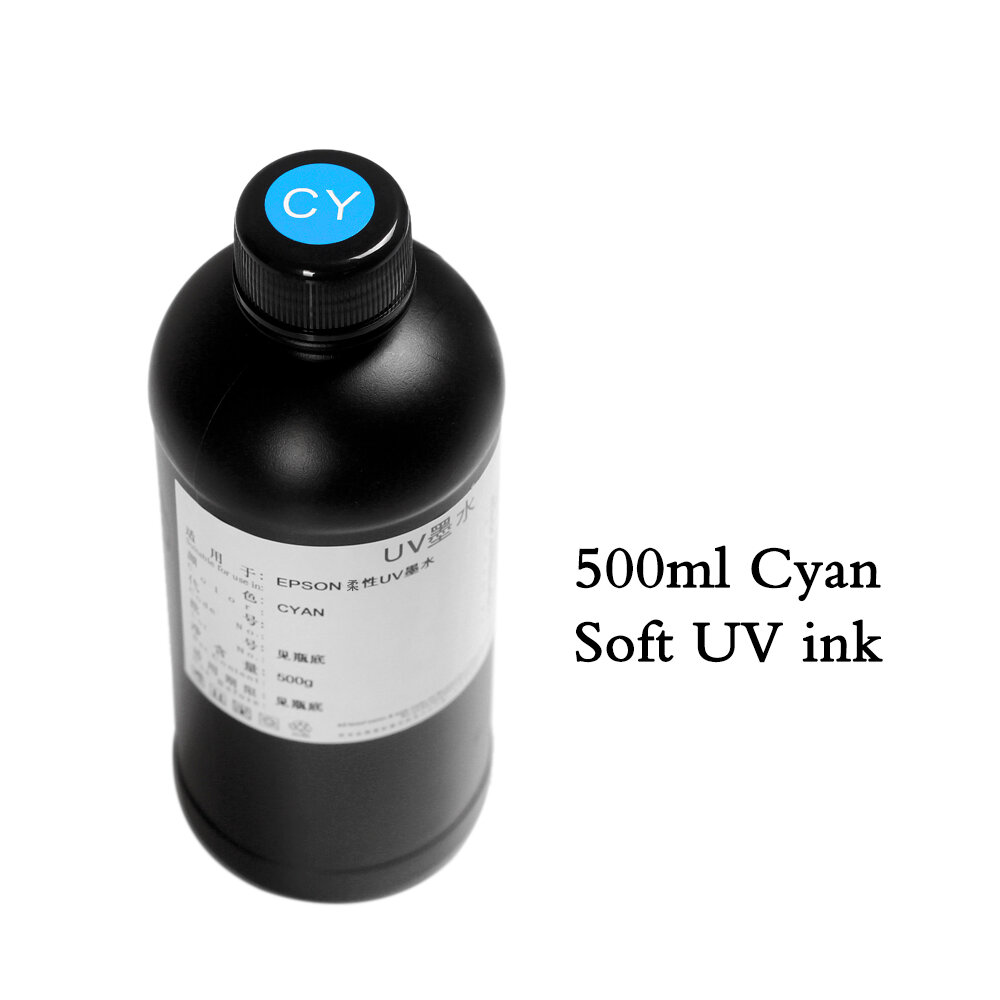250 мл 500 мл мягкая УФ-чернила для принтера EPSON UV плоского типа A2 A3 A4 L800 L805 R1390 L1800 R2000 XP600 T800 гибкие кожаные УФ-чернила