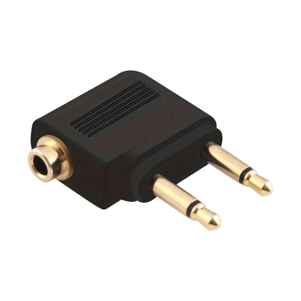 Аудиоконвертер для авиационных наушников-Модель с черным позолоченным покрытием