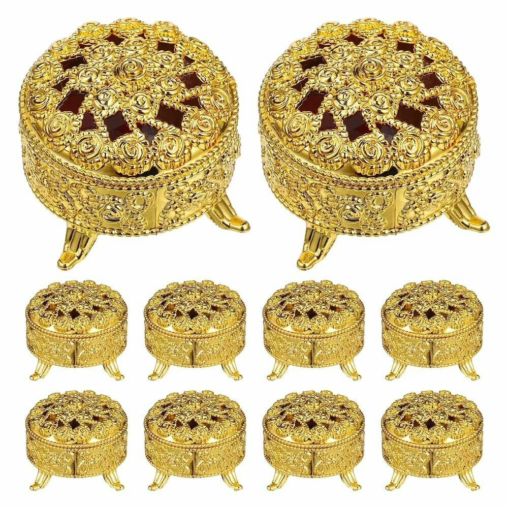 10 шт. круглых коробок для упаковки конфет, пластиковые свадебные коробки, банки для хранения конфет