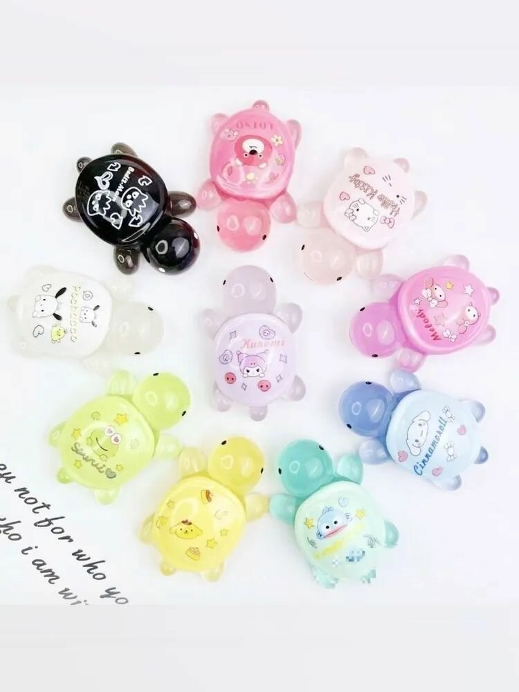 Декоративные кристаллы, Светящаяся черепаха, Для аквариума, сада и декора ваз, 30штук/30MM*20MM