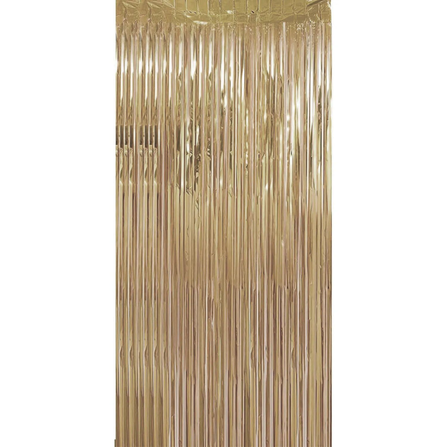 Фольговая занавеска с бахромой MicroPlush 3Packs-2X1M, champagne