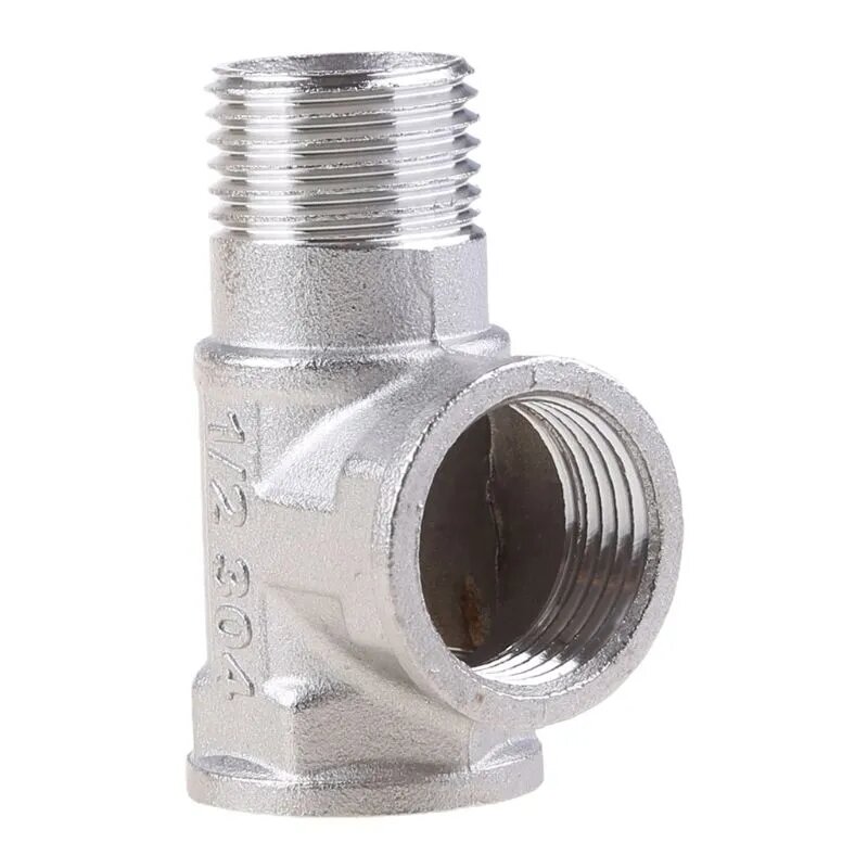 Тройник G1/2 дюйма, 3-ходовые фитинги для труб, хромированная латунь, Т-тип, аксессуары для ванной комнаты, детали для водонагревателя для биде